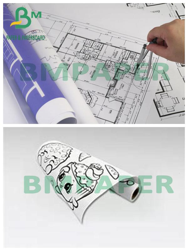 80G High Temperature Resistance CAD Drawing Paper With Wood Pulp