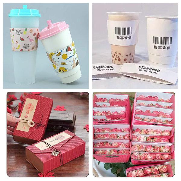 3 layer 100gsm + 100gsm + 100gsm White Single-face Corrugated Paper For Coffee sleeve 20 x 30cm 
