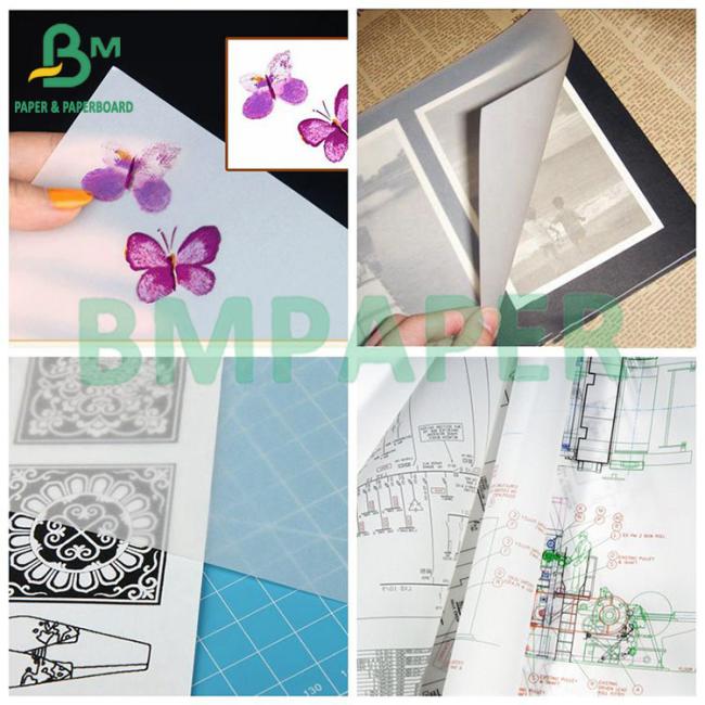 60gsm 880mm White Tracing Paper Translucent Copying Paper For Tracing And Drawing