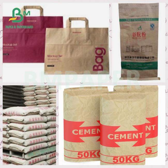 50 - 200gsm Sturdy Brown Kraft Paper Roll with Good Expansible