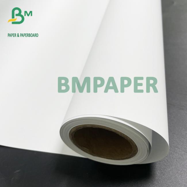 Matte Finish 24lb 36lb Coated Bond Paper Rolls For Wide Format Color Inkjet Printers 