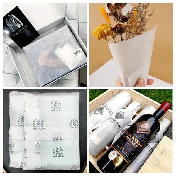 A1 A0 15gram 17gram Acid-free Solid White Tissue Paper Sheet For Gift Wrapping 