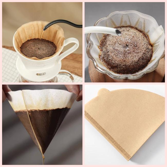 White and Unbleached Coffee Filter Paper Roll and Sheet 50gsm