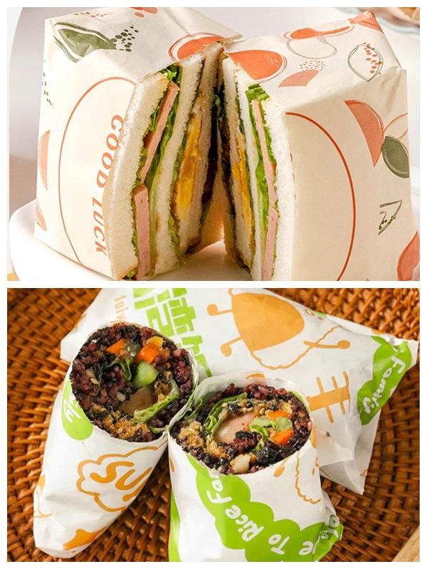12 x 12 38gr 40gr Printable Waxed Coated Parchment Paper To Coffee House Food Wrapping 