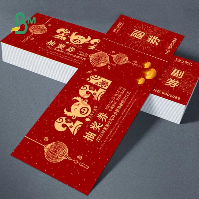 Double Side Smooth Glossy / Matte Coated Paper for Raffle Ticket