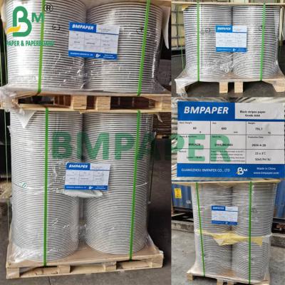 China 60gsm Food Grade Straw Paper Custom Stripes Colors Outer Paper 600mm 620mm Roll Wide 76mm Core for sale
