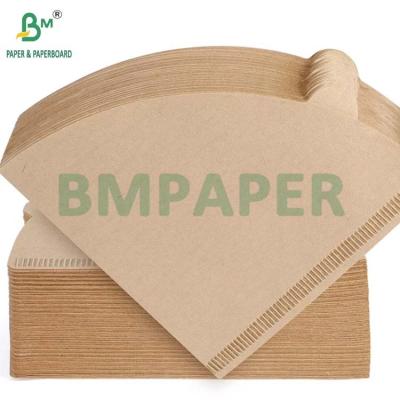 China Unbleached Natural Brown Coffee Filter Paper Biodegradable High Temperature for sale