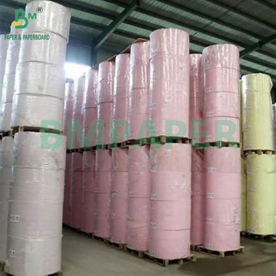 China 80gsm CB CFB CF Carbonless Copy Paper Roll 242mm×12000m Image Blue for sale