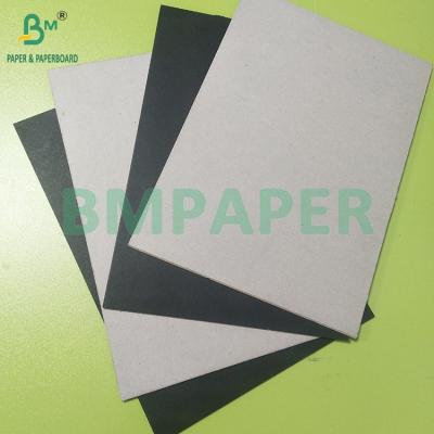 China 1.1mm 1.5mm 2.0mm One Side Black Grey Board For Photo Frame Back Folder Board for sale