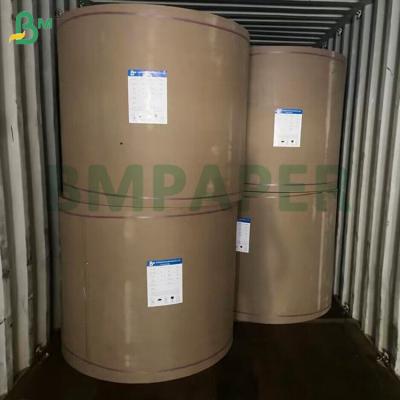 중국 70gsm 갈색 줄무늬 크라프트지 광택 한 면 맞춤형 30 - 180cm 롤 판매용