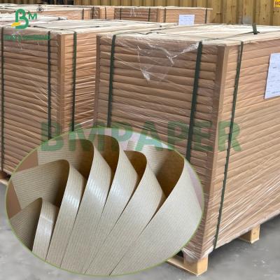 China 38gsm 40gsm MG Kraft Ribbed Paper Brown In Roll for Gift Bags and Carrier Bags for sale