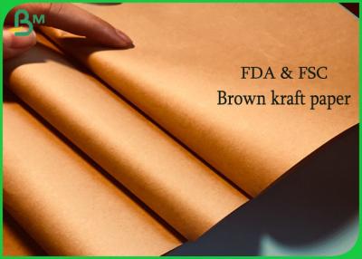 Cina Carta da imballaggio non rivestita 50grs 70grs dell'alimento di colore di Brown della natura approvata dalla FDA in vendita