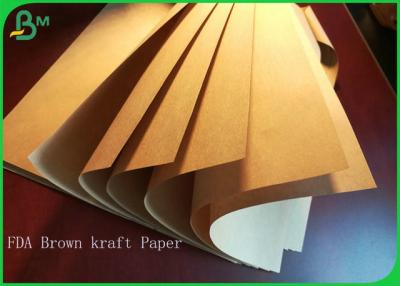 China 50GSM Good Brown Kraft Paper Sheets Anti Curl Greaseproof For Packing Nut for sale