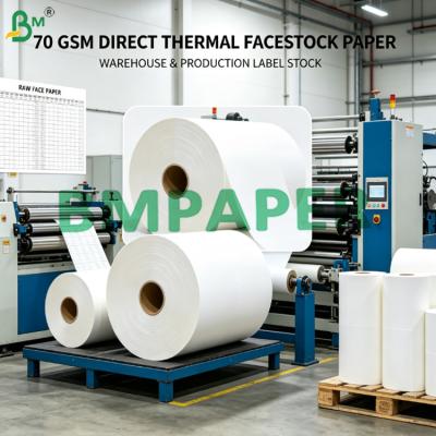 China Thermal Self Adhesive Label Face Paper Raw Material Jumbo Rolls for Thermal Labels for sale