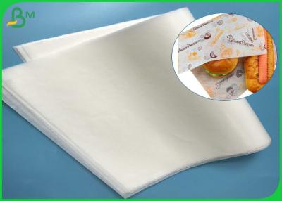 China Virgin Wood Pulp Food Grade White MG Kraft Paper 30gsm 35gsm For Fast Food Bag for sale