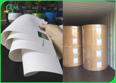 China Bleached Kraft Paper Rolls 36 Inch 80gsm 120gsm White Wrapping Paper for sale