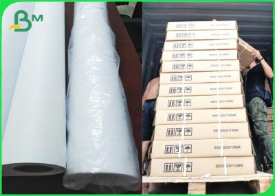 China Uncoated White Bond Engineering Paper 24" x 150ft CAD Plotter Paper 2" core for sale