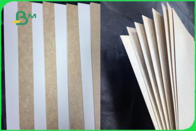 China Virgin Pulp Flip Side Kraft Paper Sheet One Side Solid White Back Side Brown for sale