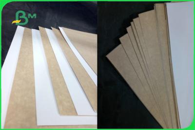 China Virgin Pulp Flip Side Kraft Paper Sheet One Side Solid White Back Side Brown for sale