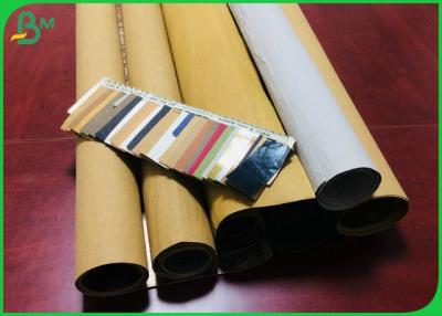 China 0.55mm Recycled  Washable Paper Fabric In Brown Color Black Color for sale