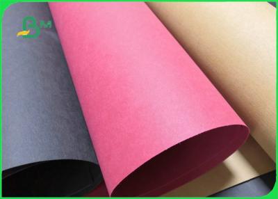 China Red Black Color Waterproof Kraft Paper Fabric Roll For Storage Bag 150cm Width for sale