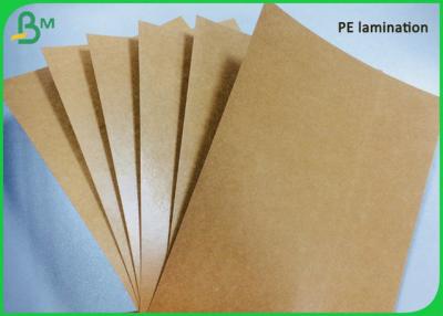 Cina carta patinata del oilproof 300g del PE di categoria alimentare di Brown Kraft per la scatola o il vassoio di pranzo in vendita