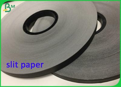 China 60G 15mm Solid Black Slit Paper Roll With FDA Certification Approved for sale