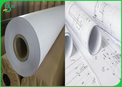 China Large Format 54'' By 300ft  Plotter Paper 20lb For Engineering Paper 3'' Core for sale