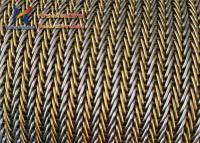 China Dense V Type Spiral Wire Mesh Flexible Copper Architectural for sale