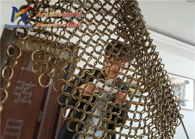 Cina Acciaio inossidabile 316 Mesh Screen di Ring Mesh Curtain 10mm 1.2mm della caffetteria in vendita