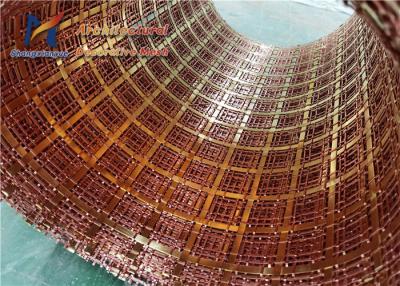 Cina schermo tessuto architettonico di Mesh Brass Copper Wire Mesh del cavo di 10mm in vendita