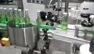 China Auto 2 Sides Jar / Round Bottle Labeling Machine , Factory Self Adhesive Bottle Label Applicator for sale