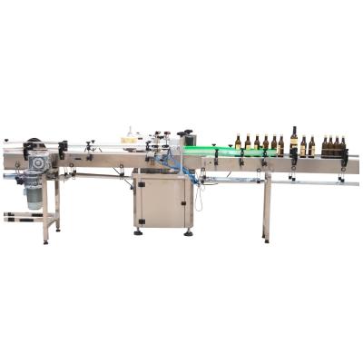 China Juice / Liquor Glass Bottle Label Printing Machine , Automatic Small Bottle Labeling Machine for sale