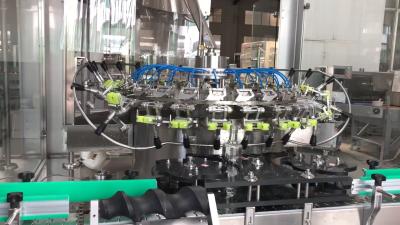 China Gcp-24 24heads Glass Bottle Cleaning Machine , Rotary Glass Bottle Washer for sale