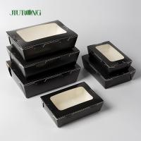 China Custom Corrugated Paper Board Hamburger Box Biodegradable Food Packaging 100-500ml for sale