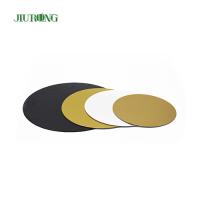 China 340mm Disposable Cake Board Drum Food Grade Eco Friendly Silver Grey for sale