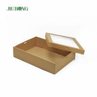 China UV Coated Eco Friendly Takeaway Kraft Paper Box 1200ml Biodegradable Snack Container for sale