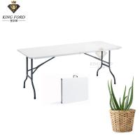 China High Density Polyethylene Garden Plastic Folding Table 19kg/Pcs for sale