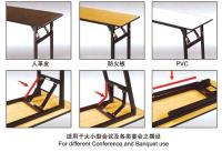 China PVC Surface Rectangular Hotel Banquet Table 120*45*75CM for sale