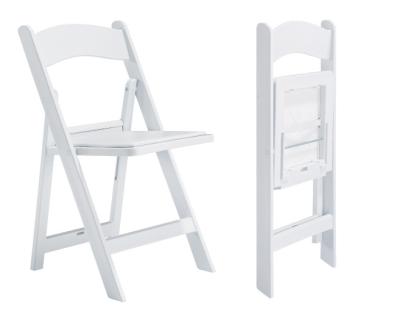 Cina Outdoor Padded White Plastic Resin Folding Chairs For Event Picnic in vendita