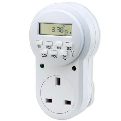 China UK 7 Day Digital Programmable Timer Switch 13A for Grow Lights and Home Appliances for sale