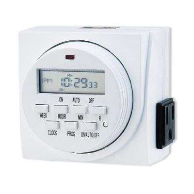 China 7-Day Dual Outlet Time Switch 115V Light Timer Plug for Indoor Garden for sale