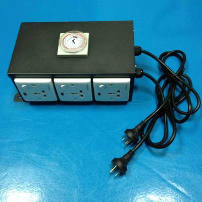 China 6 Way Hydroponic Multi Lighting Power Controller Socket 24 Hour Timer for Grow Light Greenhouse for sale