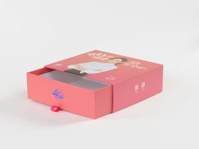 中国 絹ベルトの全印刷された単層のピンクのペーパー引出し箱 販売のため
