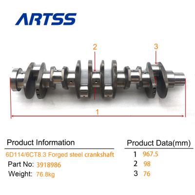 Cina High Quality Manufacturer 3917320 3918986 3904363 3917443 6CT 6CT8.3 6D114 Forged steel Crankshaft For Excavator Spare P in vendita
