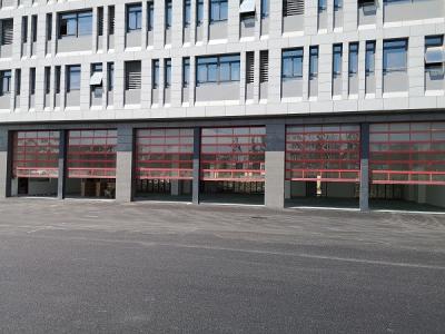 China automatic aluminum frame glass panel overhead sectional garage door for sale