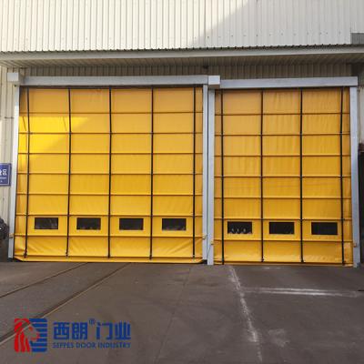 China Remote Automatic High Wind Resistance Rolling Customized Fast Stacking Door for sale