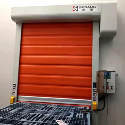 China Commercial Automatic Thermal Insulated Spiral Aluminum High Speed Doors for Exterior Use for sale