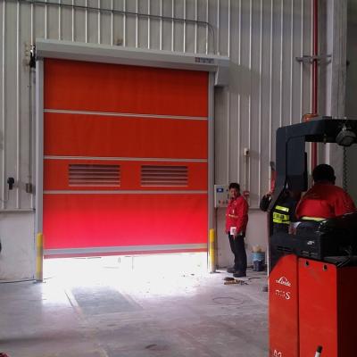China Supply insulation hard material high speed zipper door / pvc high speed door / automatic garage door supplier for sale