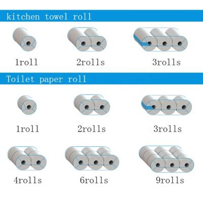 Cina Touch screen 6rolls 50packs/Min Toilet Paper Roll Machine dello SpA 3 vicoli in vendita